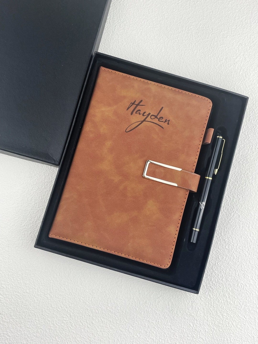 Personalized Notebook Set, Custom Gift Set, Engraved Notebook ...