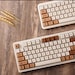 153pcs, Coffee and Cat Theme Keycap Set, Brown Colorway Keycap Set, PBT ...