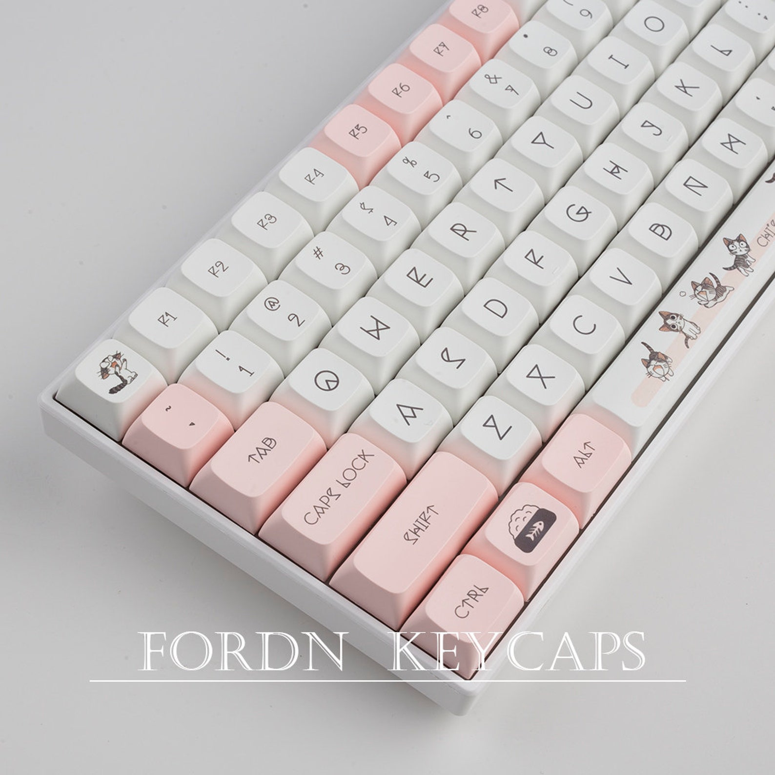 Cute Cat Keycaps Backlit Kitty Keycap Kitty Resin Artisan - Etsy UK