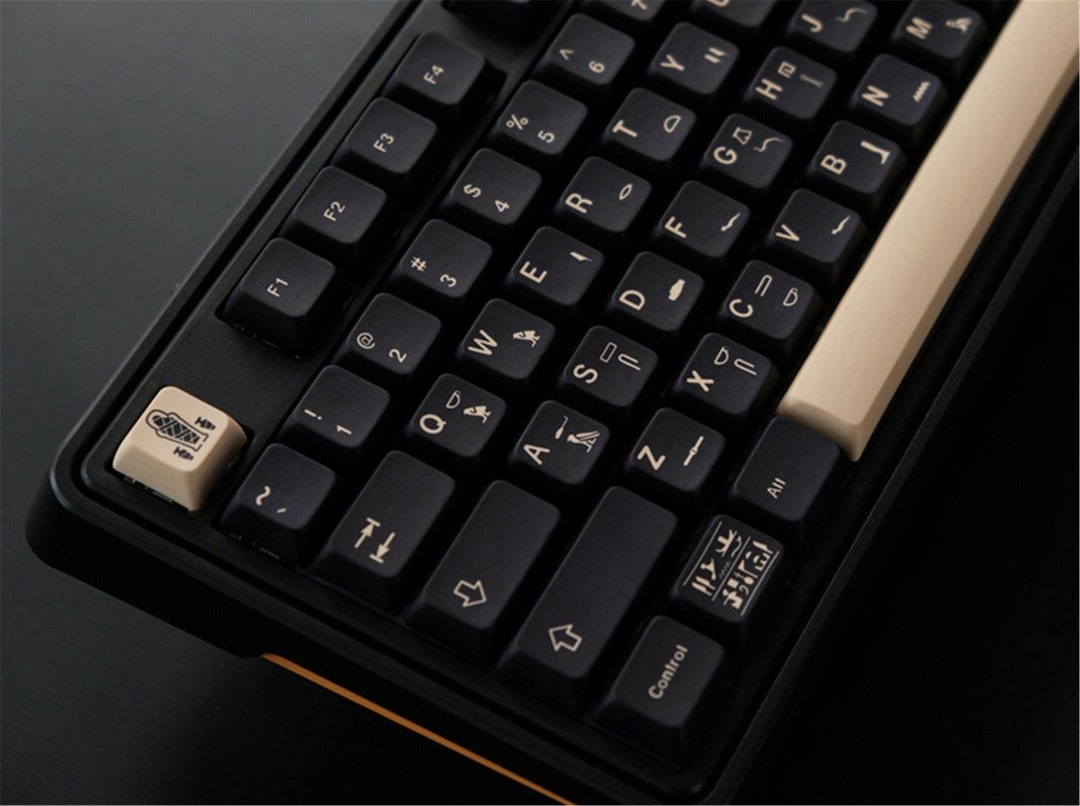 140pcs,egyptian Pharaoh Theme Keycap Set, Black Keycap, XDA PBT Keycap ...