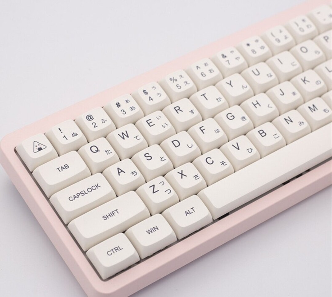 121PCS Minimalist White Theme Keycap Set, Japanese English Keycap, PBT ...
