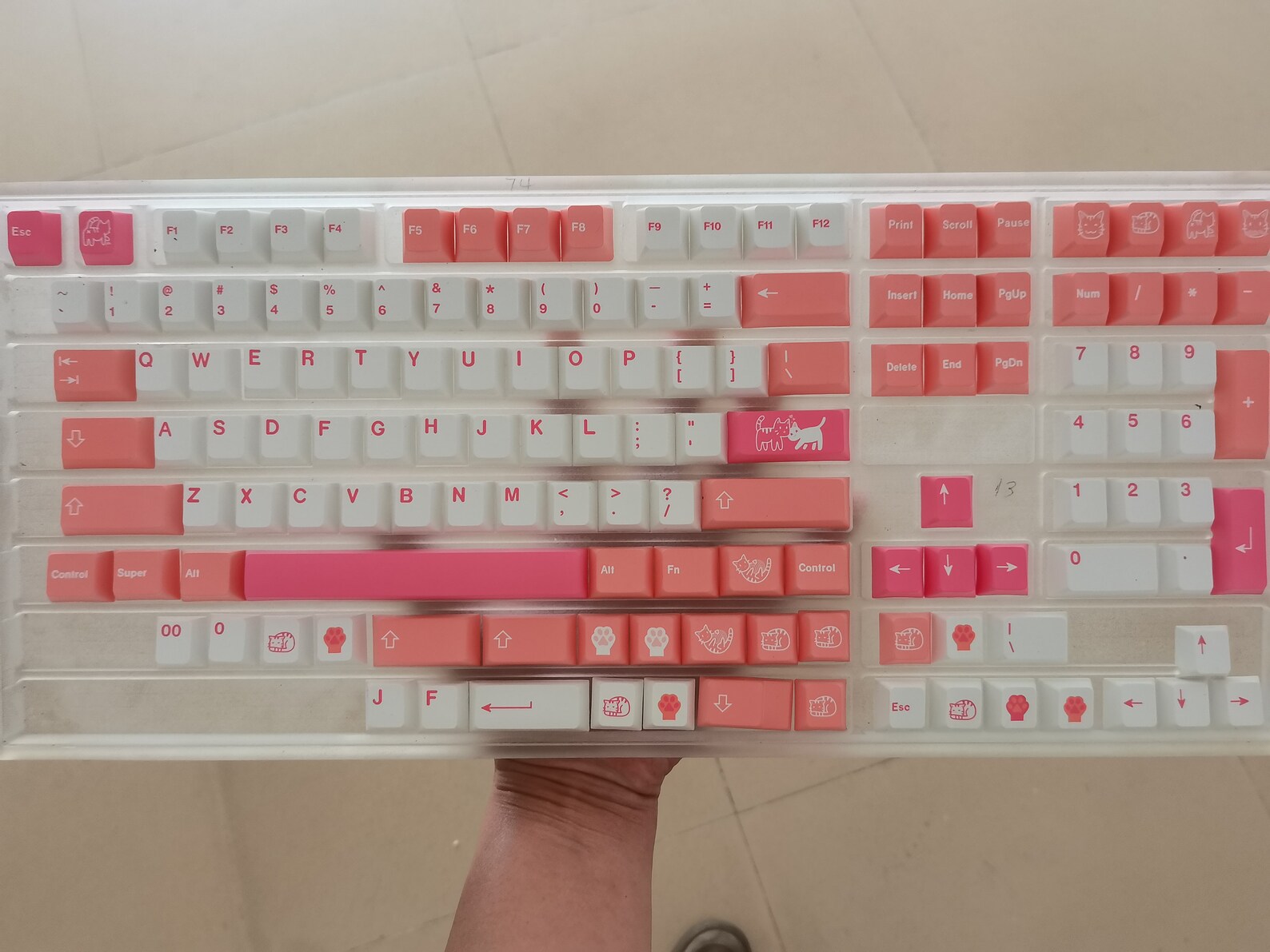 Sakura Neko Keycap Set for Mechanical Keyboard Cherry - Etsy