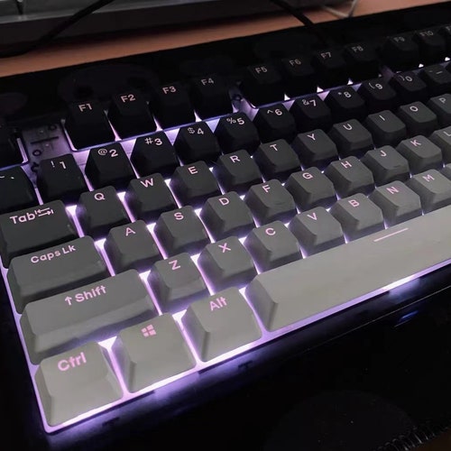 Gradient Black and Red Keycap Set OEM Profile Shine-through - Etsy