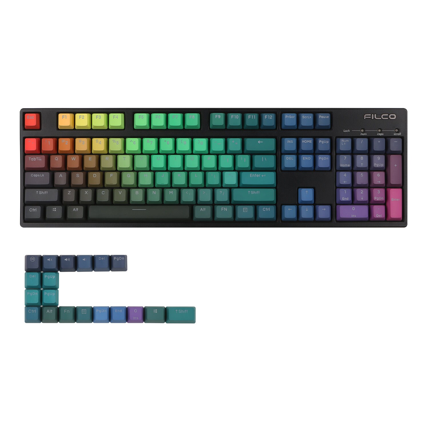 134pcs Gradient Colour Keycap Set OEM Profile Shine-through - Etsy
