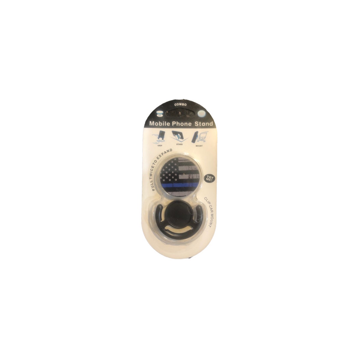 Thin Blue Line Flag or Warrior Helmet Socket Mobile Phone Stand for ...