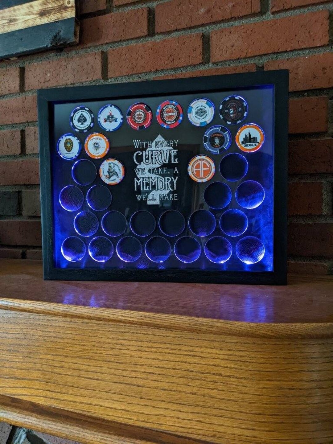 31 Piece Magnetic LED Lit Poker Chip Display Case for - Etsy