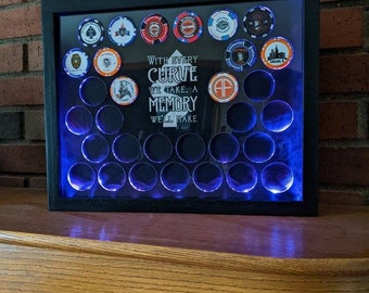 77 Piece Poker Chip LED Lit Magnetic Display Case for Harley - Etsy