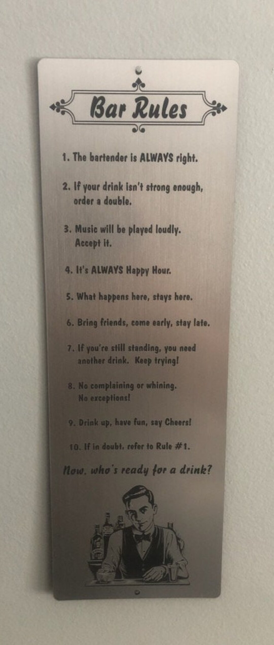 Funny Bar Sign for Home Bar, Man Cave, Bedroom, Etc. Makes a Great Gift ...