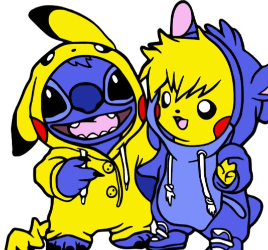 Stitch Pokémon Pika Lilo Family Svgs Svg Cricut - Etsy Australia