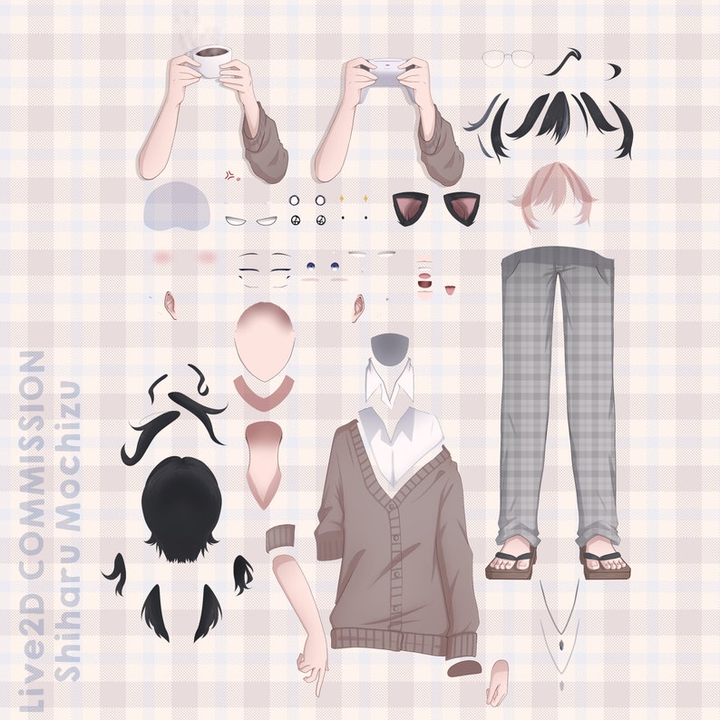 Custom Live2D Avatar Commission rig psd | Etsy France