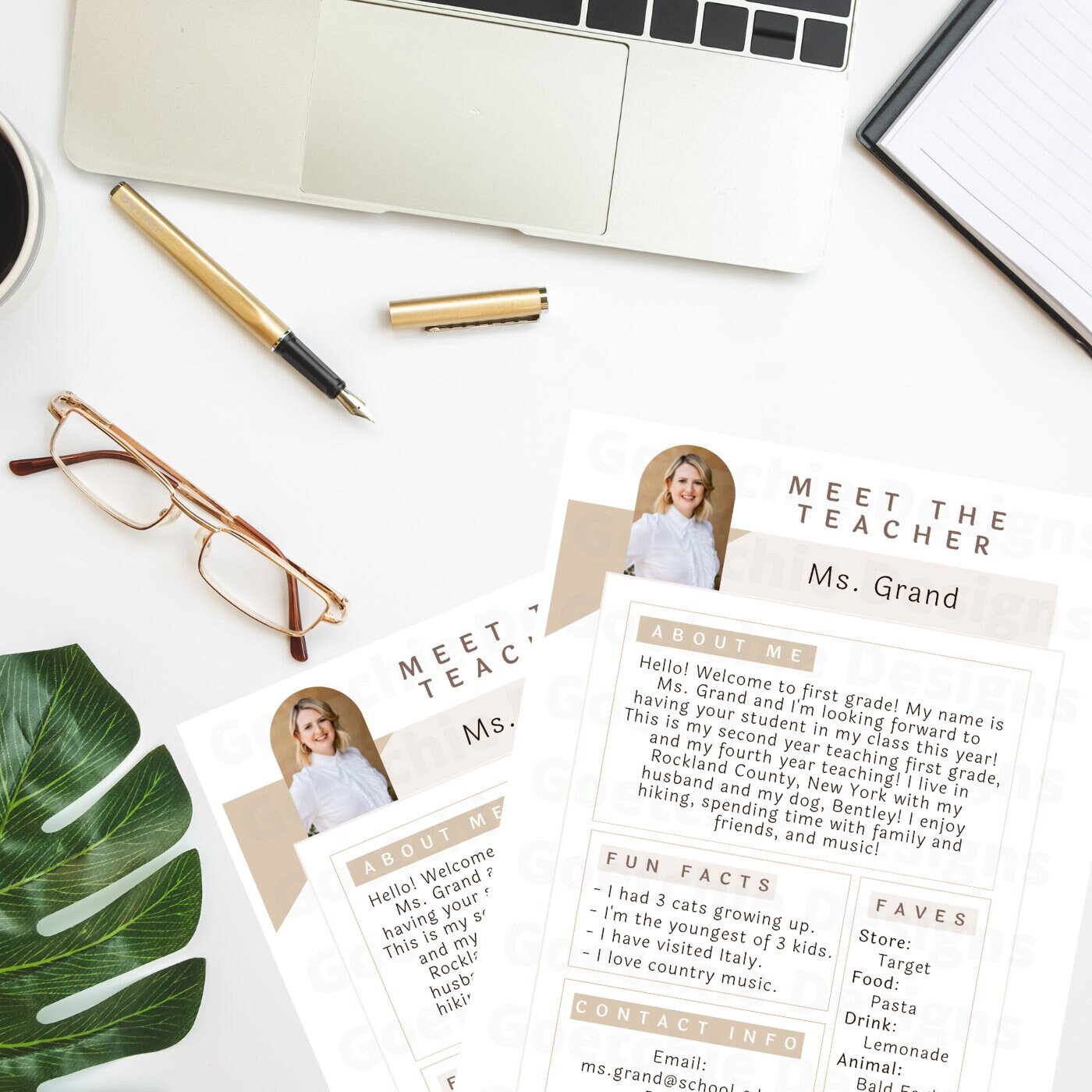 EDITABLE Meet the Teacher Template - INSTANT DOWNLOAD - Neutral Color ...