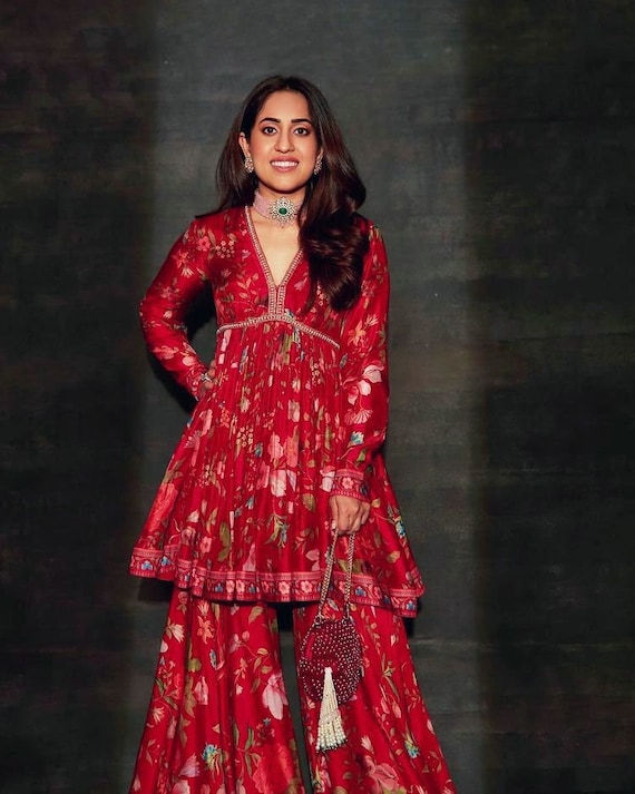 Red And Black Indian Dress
