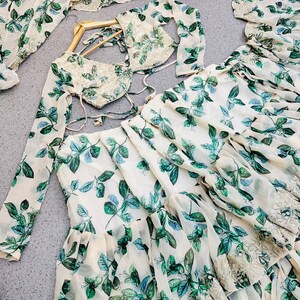 Celebrities Inspired Georgette Sequin Embroidery With Ruffle - Etsy