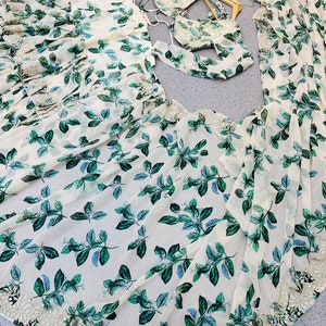 Celebrities Inspired Georgette Sequin Embroidery With Ruffle - Etsy