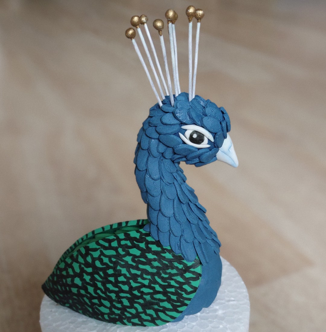 Edible Peacock Cake Topper. No Tail Included, It Can Be Ordered ...