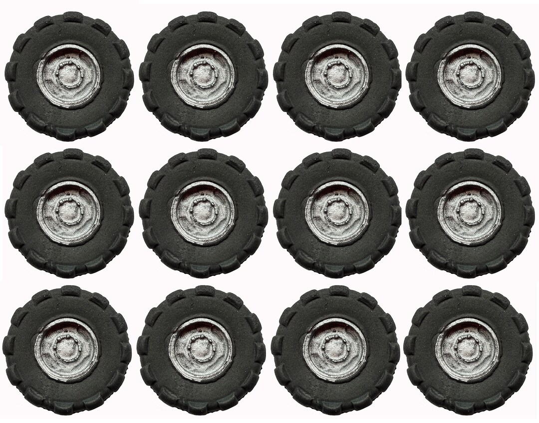 Car Tires Cake/cupcake Toppers. A Set of 12 Edible Fondant Car Tires ...