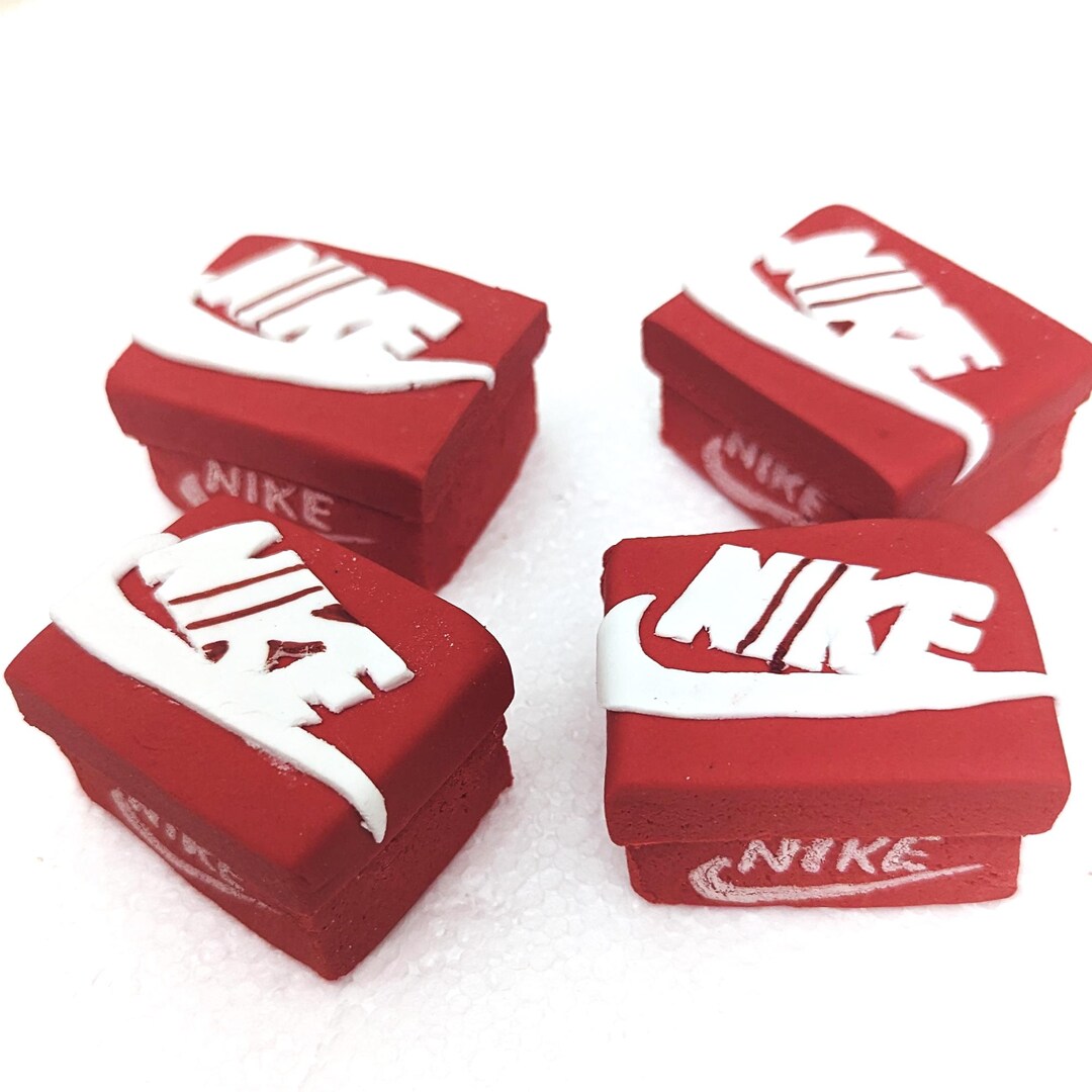 6 Sneaker Boxes Cupcake Toppers. A Set of Six Edible 3D Fondant ...