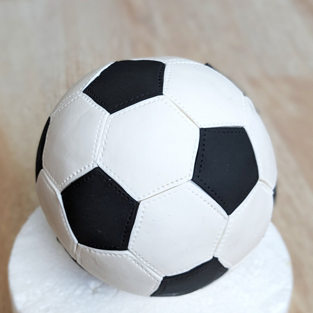 Soccer Ball Cake Topper. Edible Fondant/gum Paste Soccer Ball Figurine ...