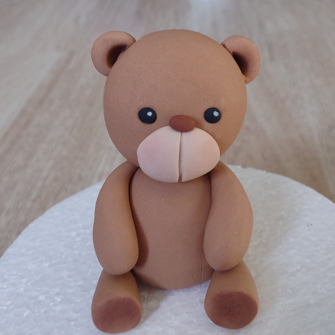 Edible Teddy Bear Cake Topper. Fondant/gum Paste Bear Figurine. - Etsy