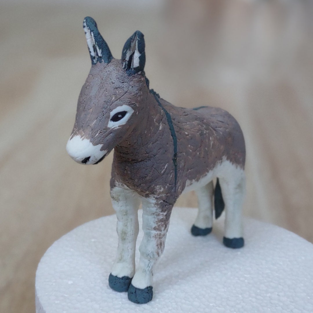 Edible Donkey Cake Topper. Fondant/gum Paste Donkey Figurine. - Etsy