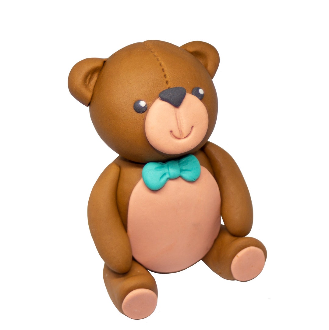 Edible Teddy Bear Cake Topper. Fondant/gum Paste Bear Figurine. - Etsy