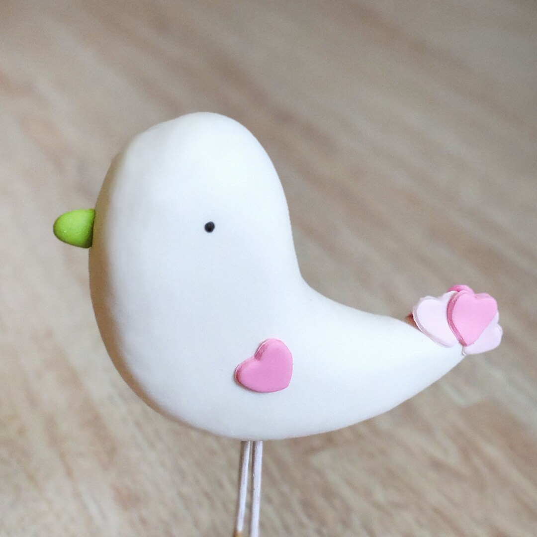 Edible White Bird Cake Topper. Fondant/gum Paste White Bird. - Etsy