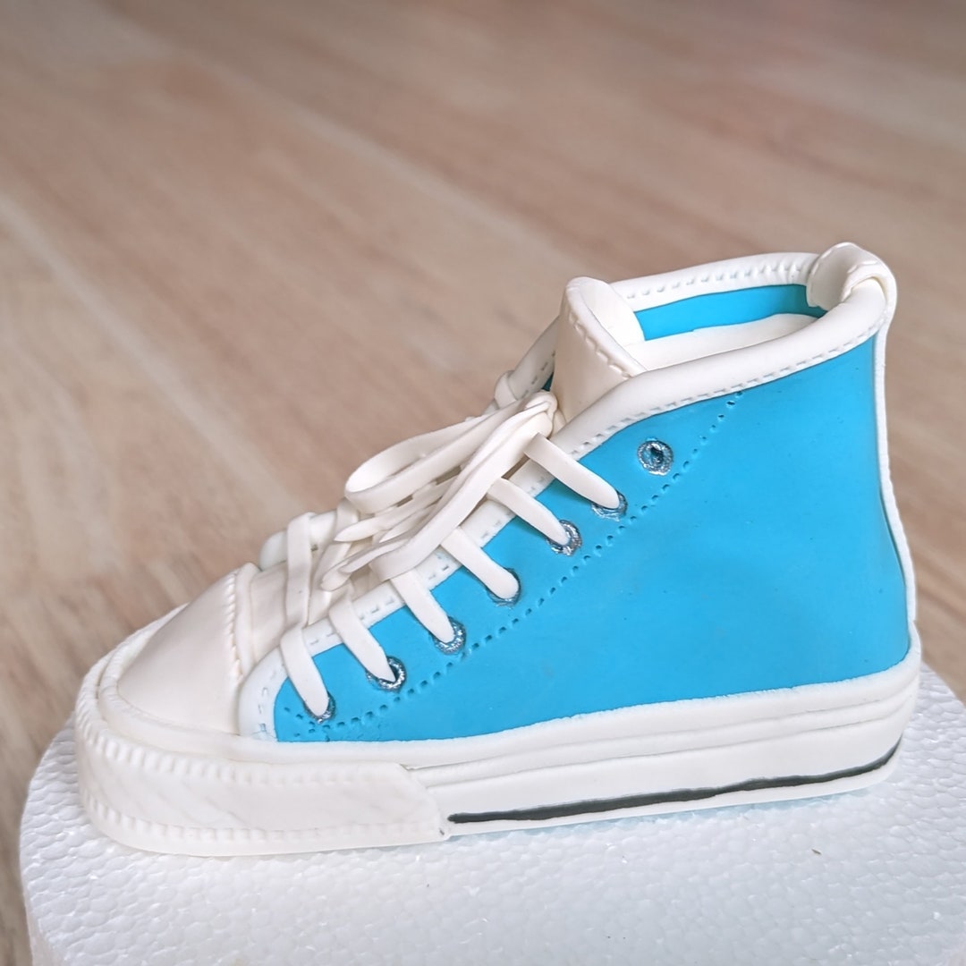 Edible Converse/shoe Cake Topper. Shoe Cake Decoration. Edible 3D Fondant/gum Paste Topper of ...