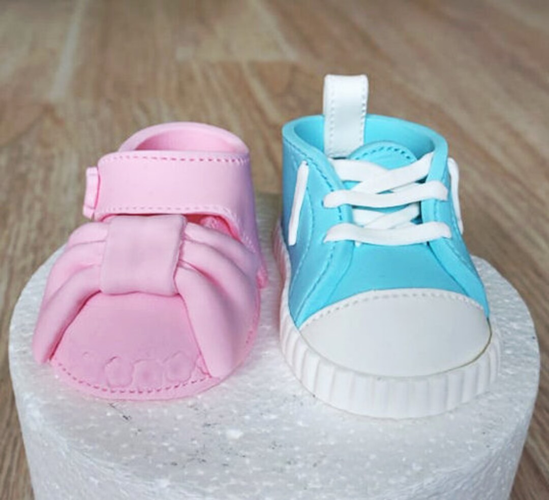 Edible Baby Booties/shoes Cake Topper. Perfect for Gender Reveal Party ...