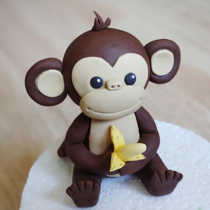 Edible Monkey Cake Topper. Fondant/gum Paste Monkey Figurine. - Etsy