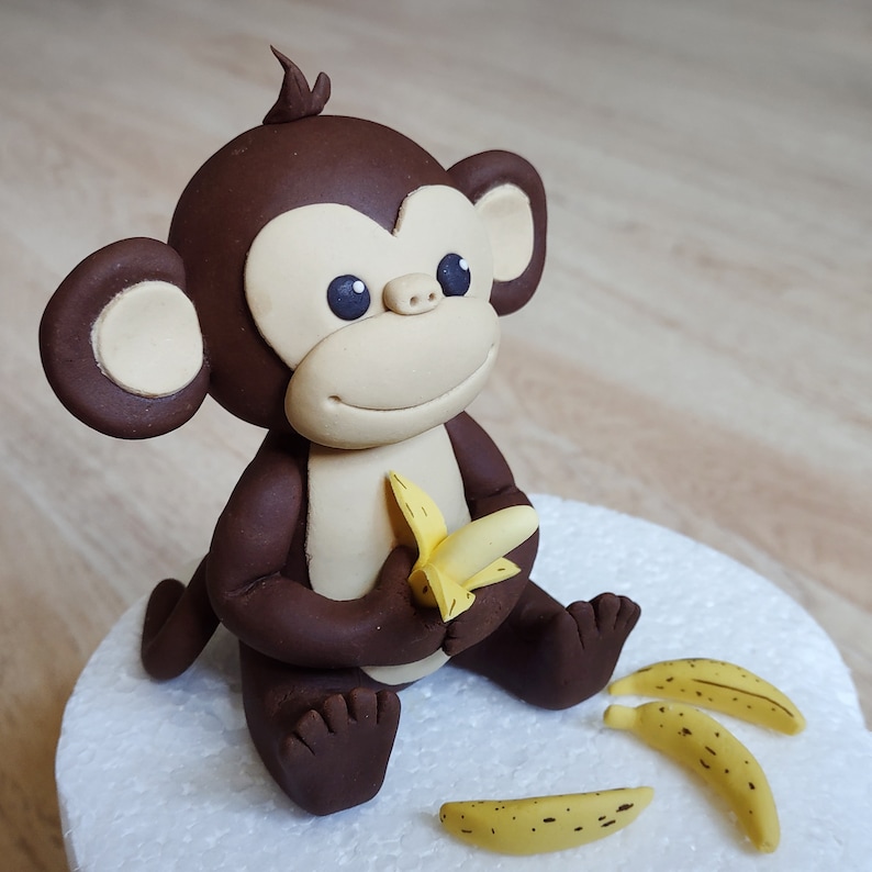 Edible Monkey Cake Topper. Fondant/gum Paste Monkey Figurine. - Etsy