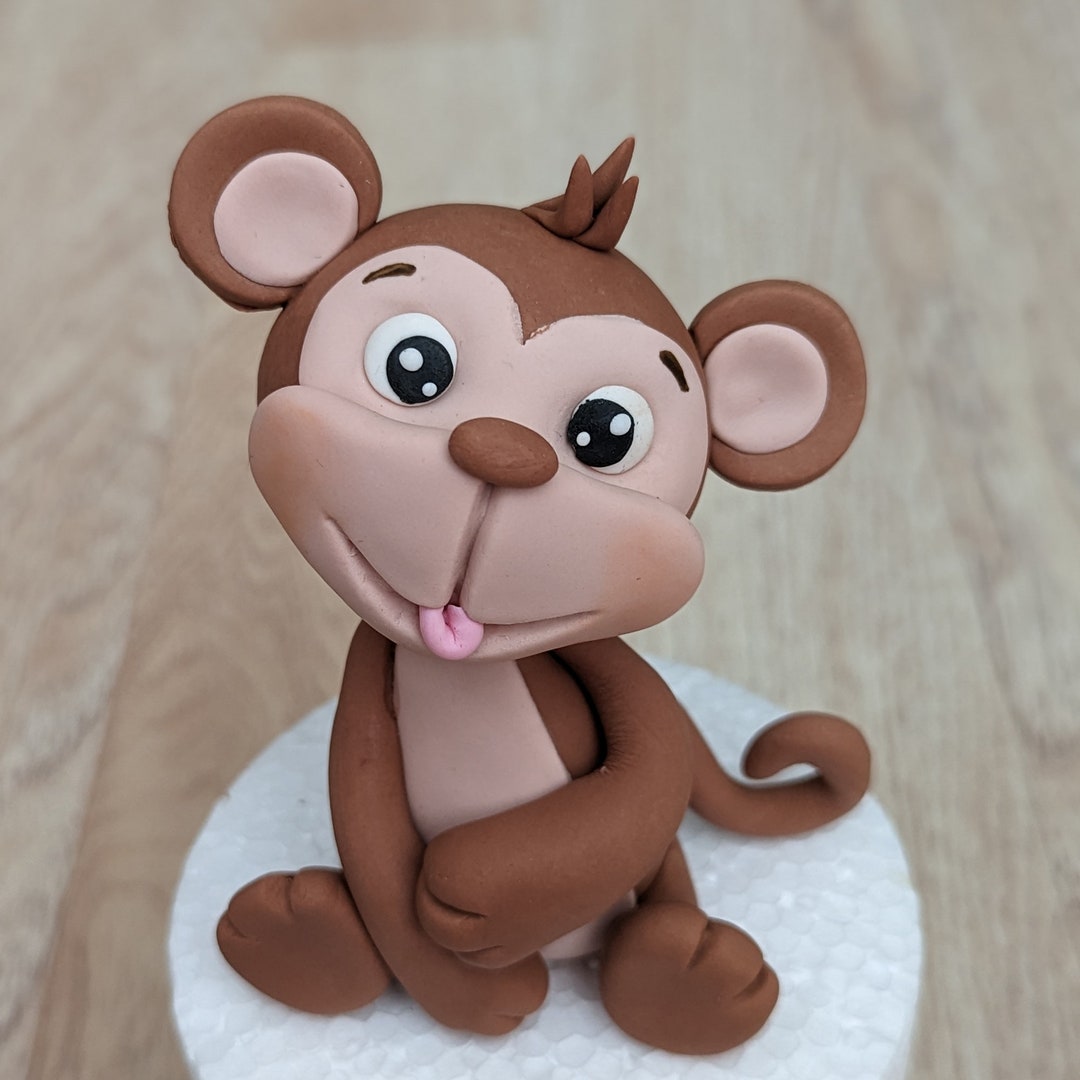 Edible Monkey Cake Topper. Fondant/gum Paste Monkey Figurine. - Etsy