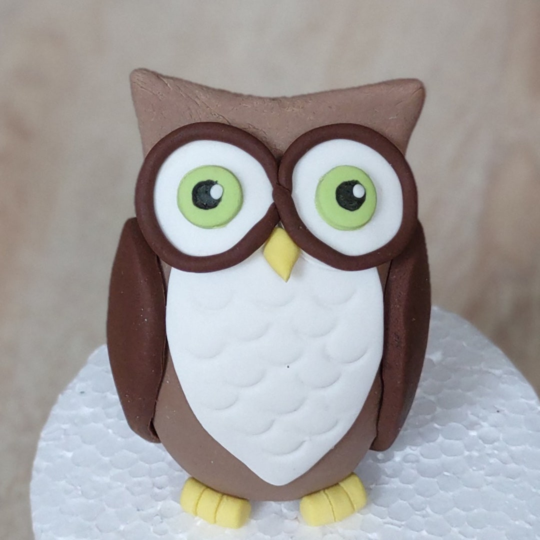 Edible Owl Cake Topper. Fondant/gum Paste Owl Figurine. - Etsy