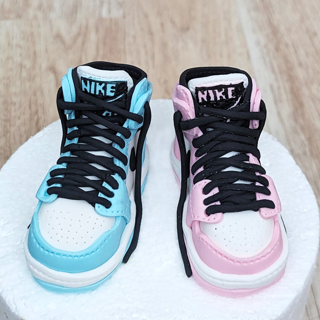 A Set of Two Small Nike Jordan Sneakers/trainers/shoes Cake Toppers ...