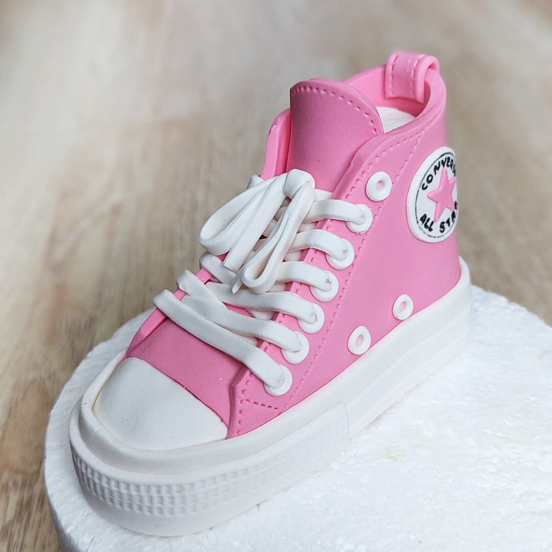 Edible Converse/shoe Cake Topper. Shoe Cake Decoration. Edible 3D Fondant/gum Paste Topper of ...