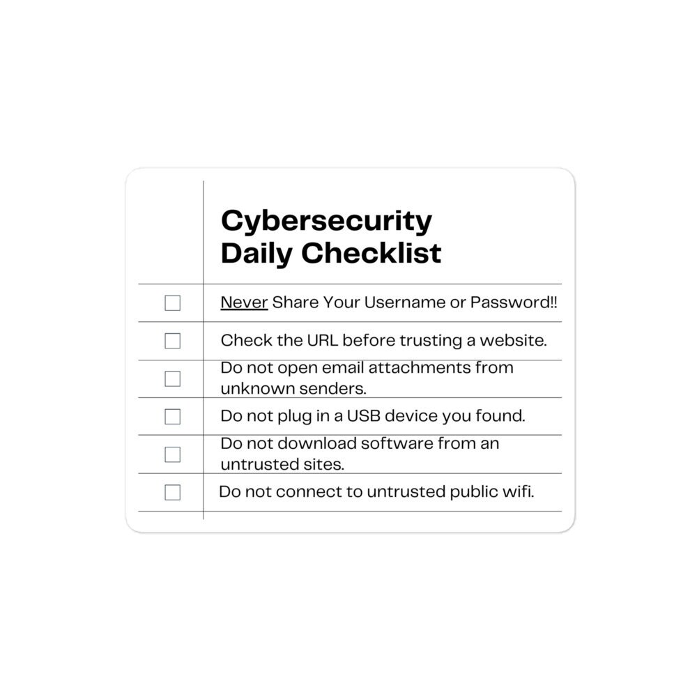 Cybersecurity Decal, Helpdesk Decal, Nerd Gift, Tech Support, Developer ...