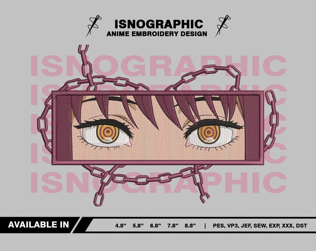 Anime Eyes Inspired Embroidery Design Files - Etsy