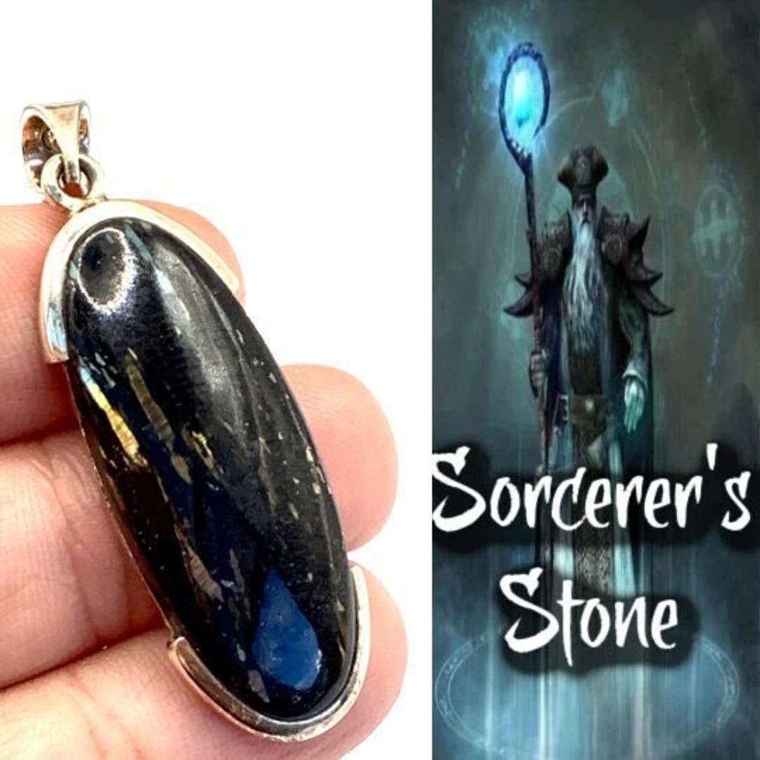 NUUMMITE CRYSTAL NECKLACE Authentic Nuummite From Greenland With ...