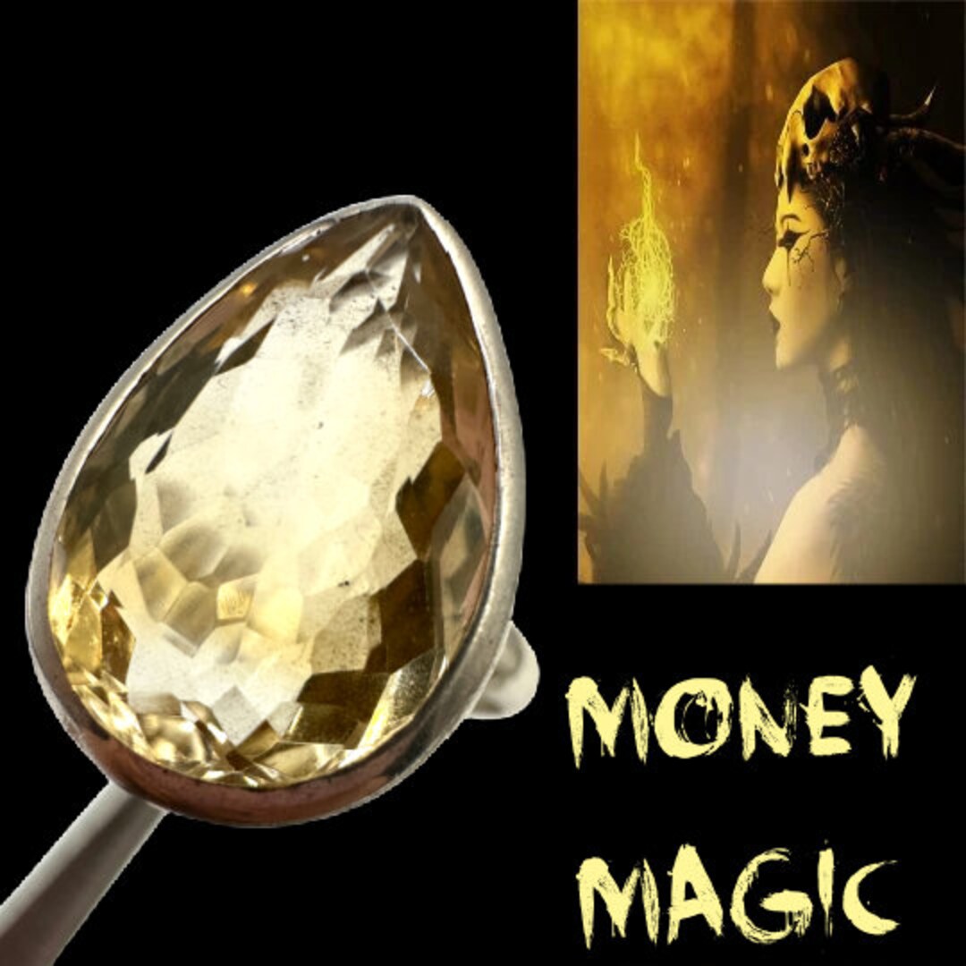 Citrine Crystal Ring Enchanted by A Sorceress Breaking Curses/money ...