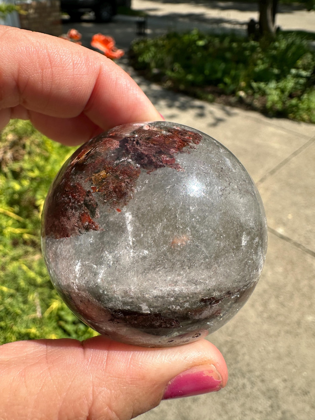 Shamanic Dream Quartz Sphere 55mm – Shadow Work Crystal Ball Blessed by ...