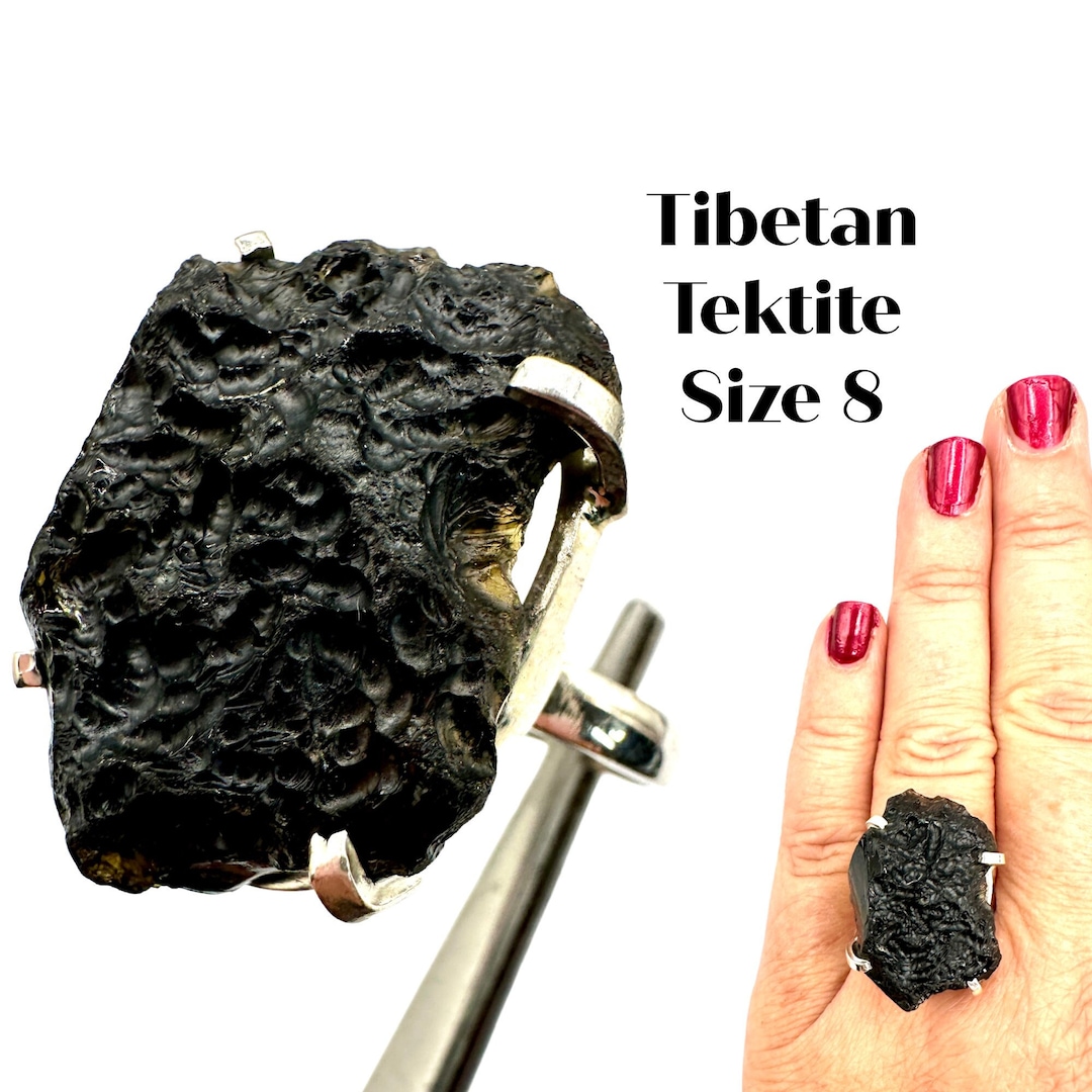Tibetan Tektite Ring. Meteorite Impact Like Moldavite. Evil Eye ...