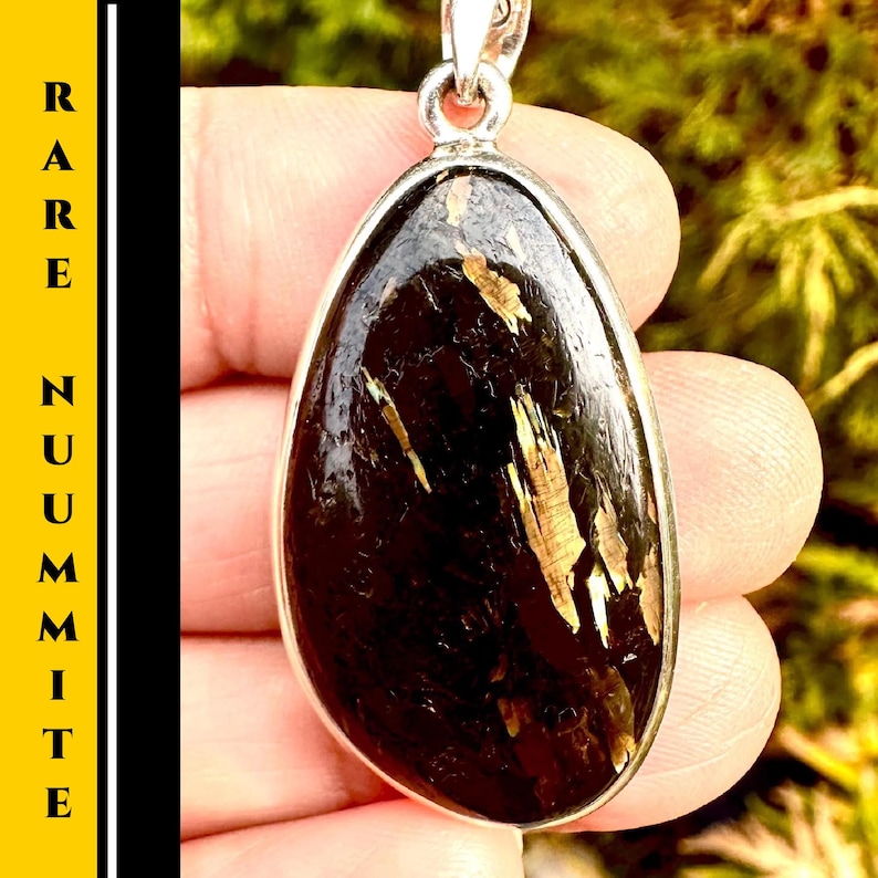Nuummite Necklace From Greenland. Rare Authentic Protection Stone - Etsy