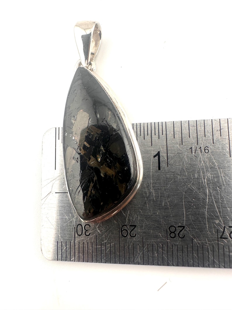Nuummite Necklace Sterling Silver Authentic Greenland Stone, Protection ...