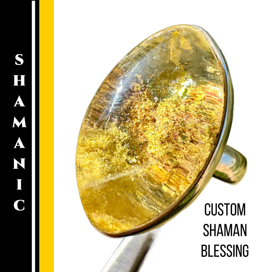 Shamanic Dream Quartz Ring, Sterling Silver Ring Sz 6 With Custom ...