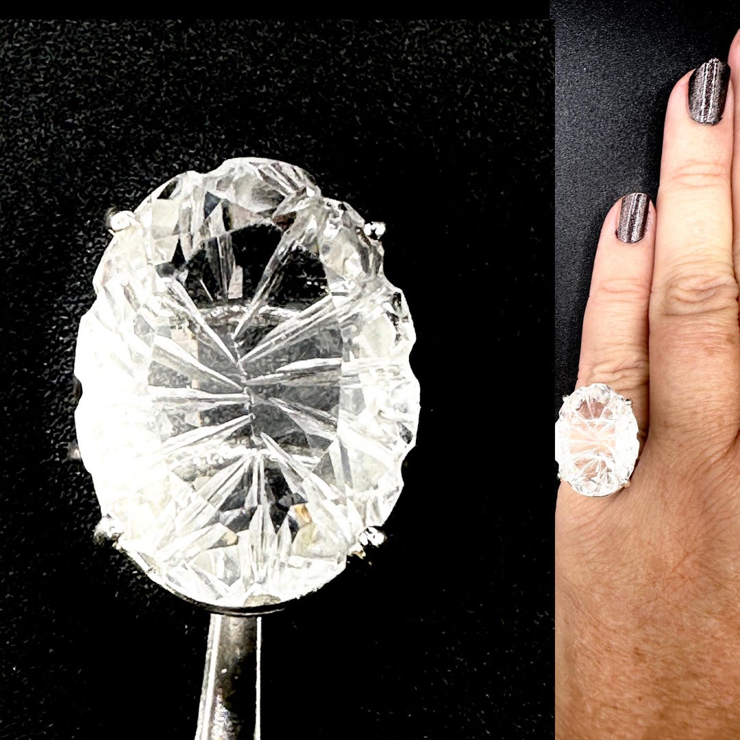 Petalite Crystal Ring Encoded to Angelic Realm Quartz Crystal Ring ...