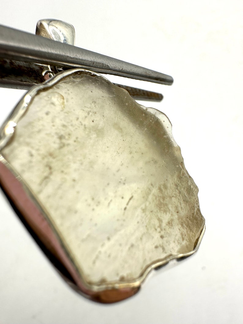 Libyan Desert Glass Sterling Silver Pendant, RA Encoded Talisman. Rare ...