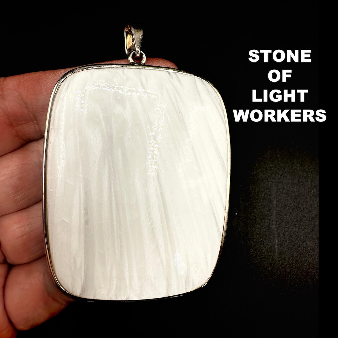 Scolecite Crystal Pendant in Silver. "stone OF Lightworkers" Aids ...