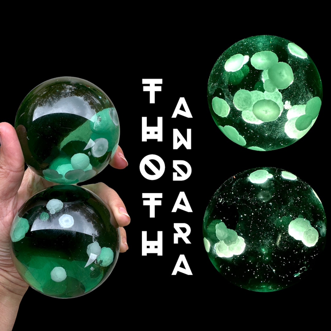 ANDARA Crystal Ball Encoded to Thoth God of Magik, Home Decor Authentic ...