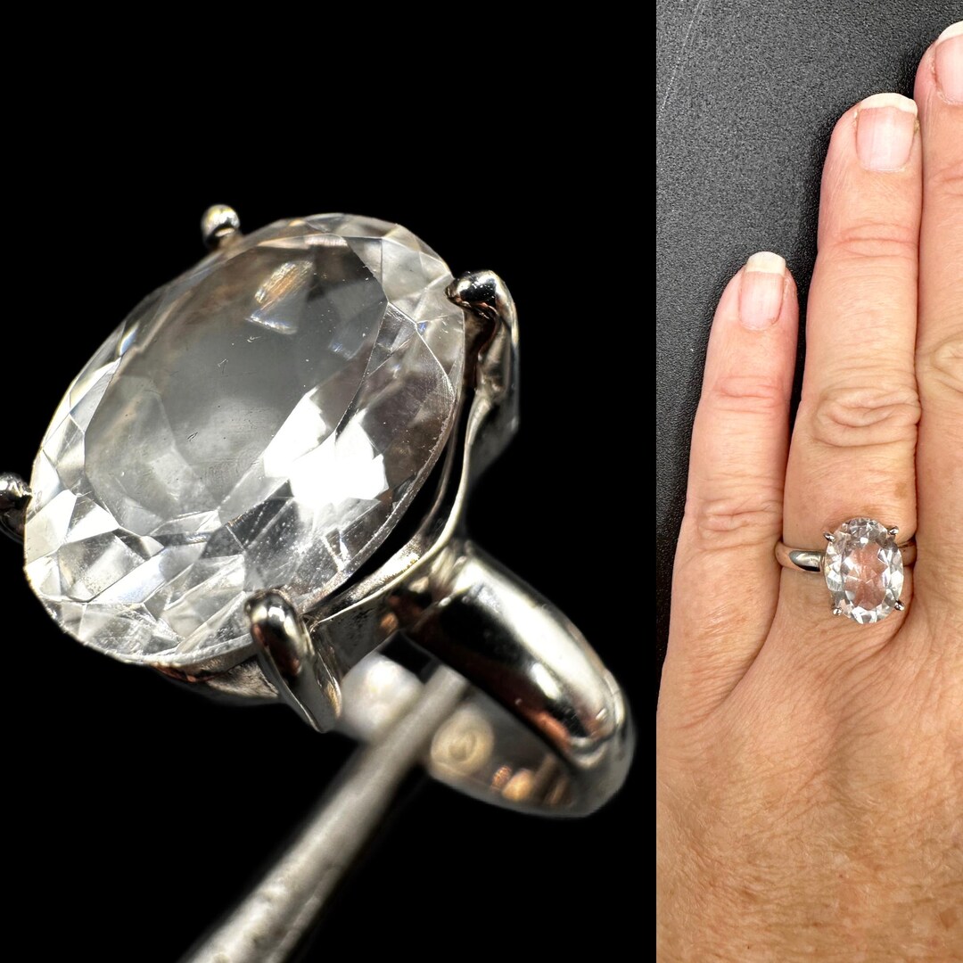 Petalite Crystal Ring Encoded to Angelic Realm Quartz Crystal Ring SZ 9 ...
