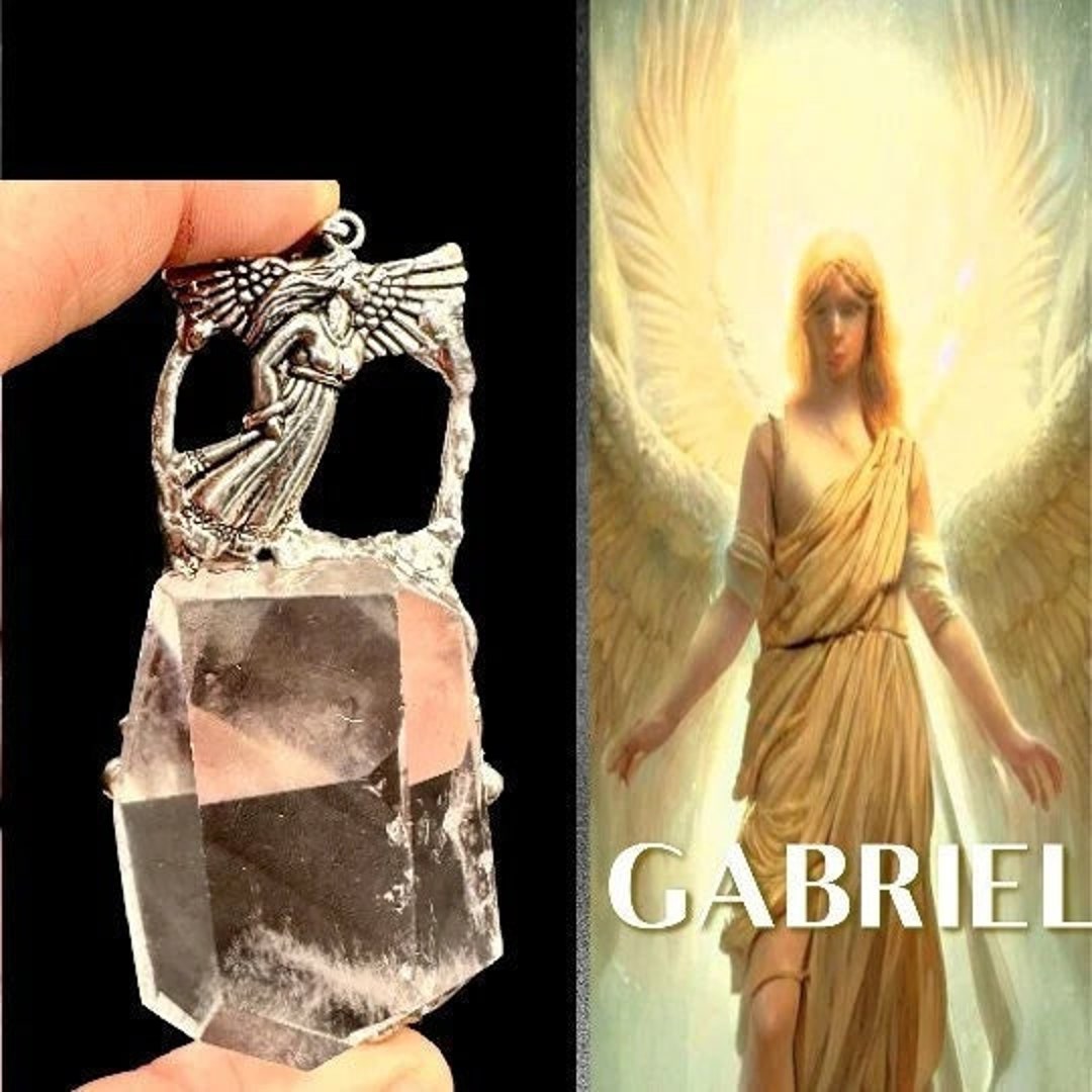 Clear Quartz Crystal Necklace Encoded to ARCHANGEL GABRIEL at Archangel ...