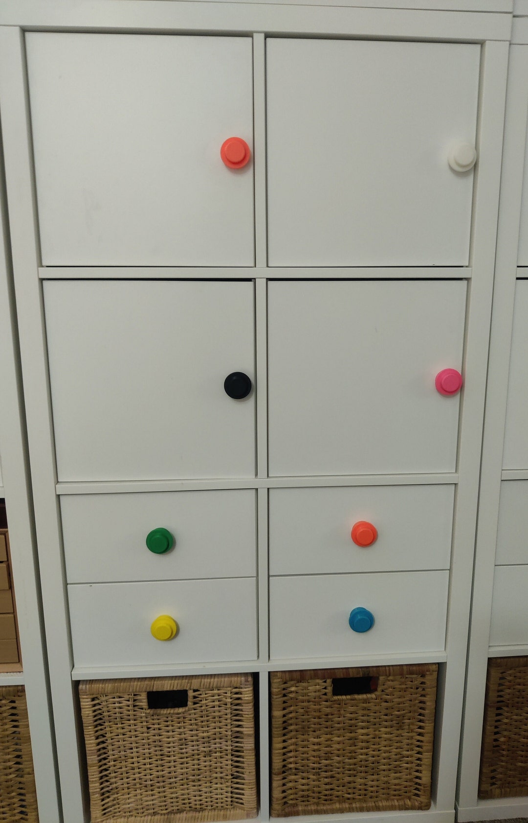 Childrens Bedroom Decor Cupboard Drawer Door Knob Pull Lego Syled Stud ...